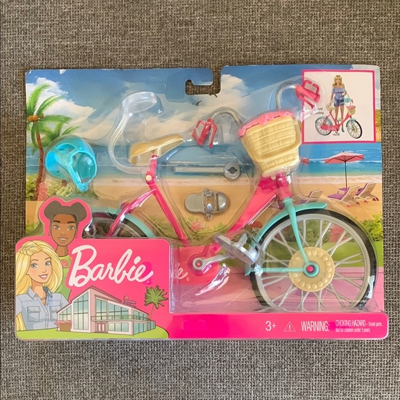 Mattel | Toys | Mattel Barbie Pink And Blue Doll Cruiser Bicycle New ...
